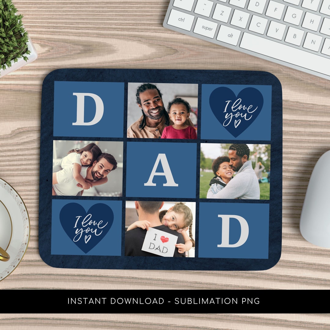 Dad Photo Mousepad PNG, Sublimation Mousepad PNG, Dad Photo Grid Mouse ...
