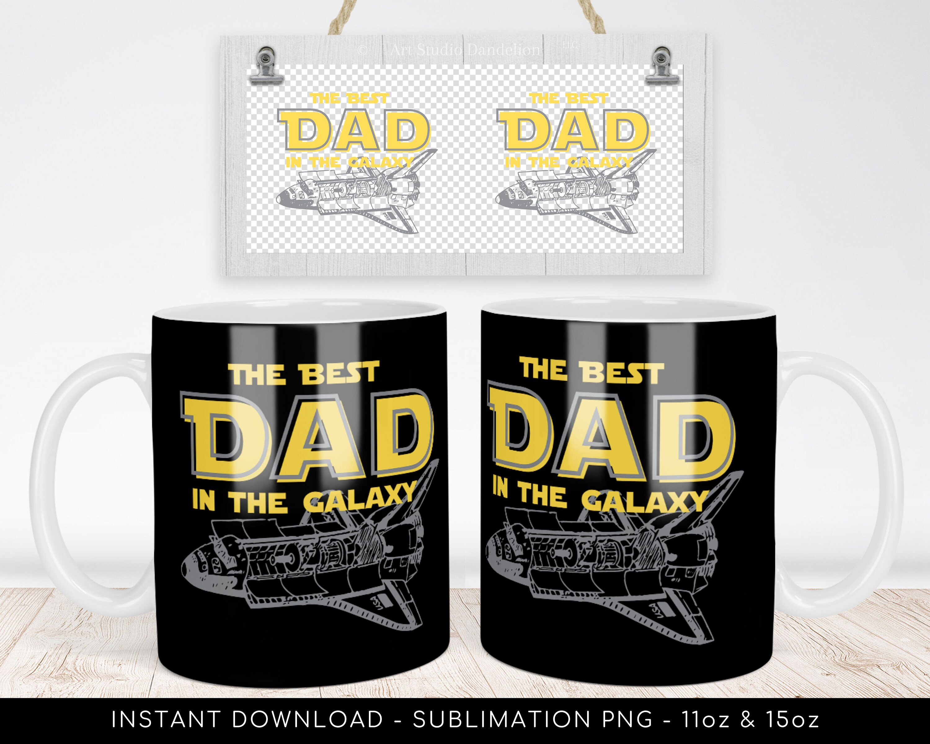 Geek Dad Mug Design PNG – Best Dad Galaxy, Sublimation (digital ...