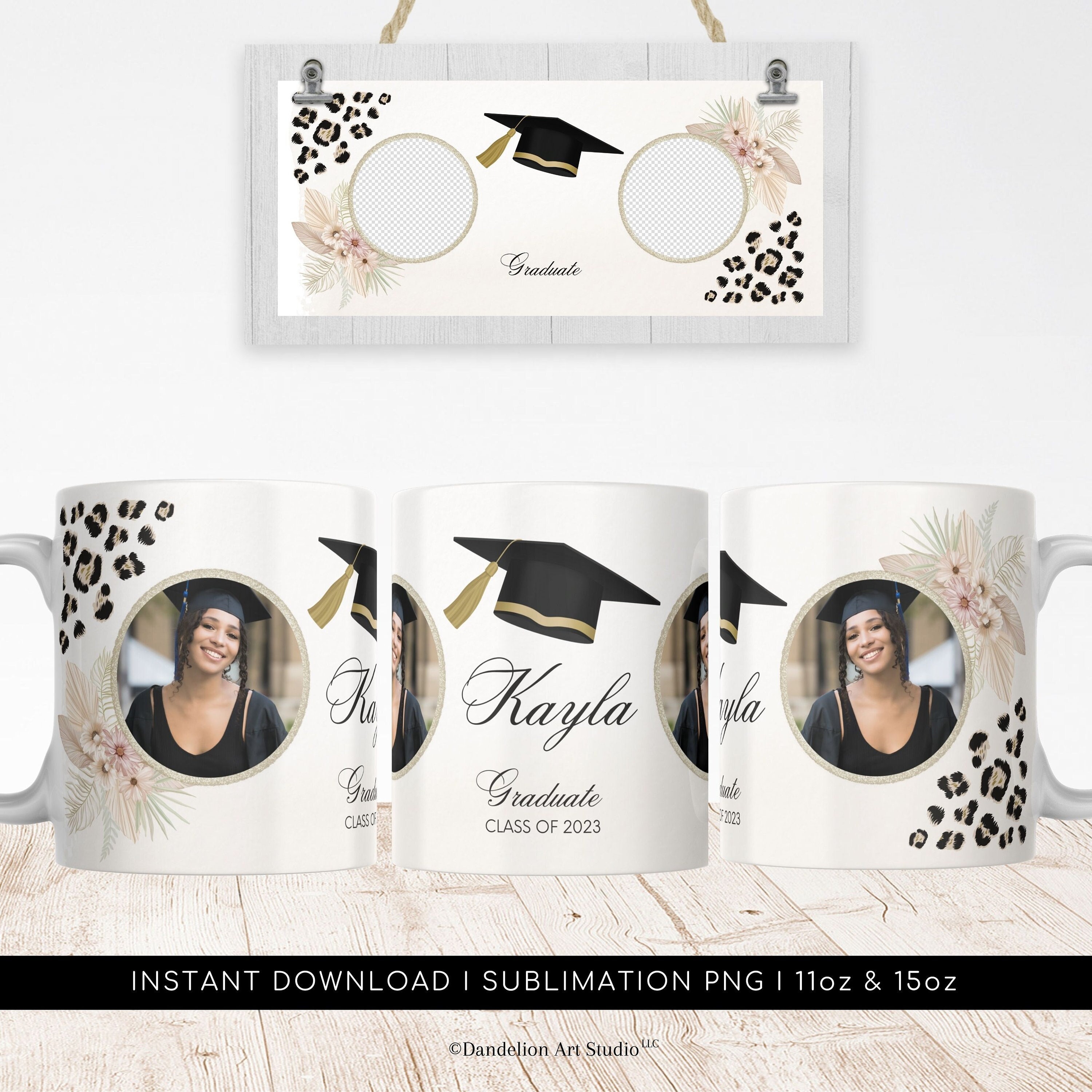 Graduation Photo Mug Design PNG for Sublimation, Graduate Personalized ...
