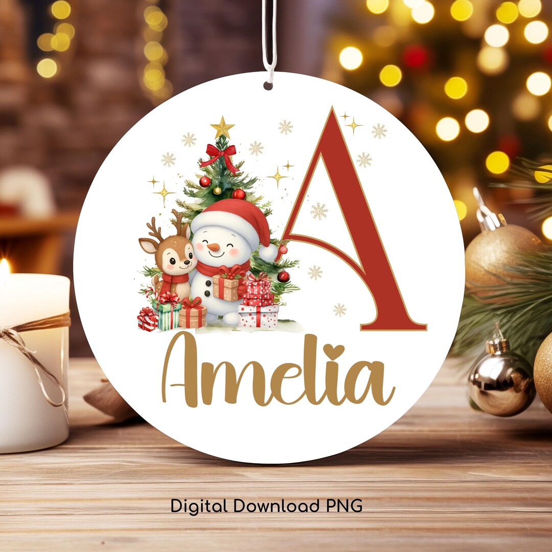 Christmas Alphabet PNG, Santa Initial Letter PNG, Xmas Ornament Png ...