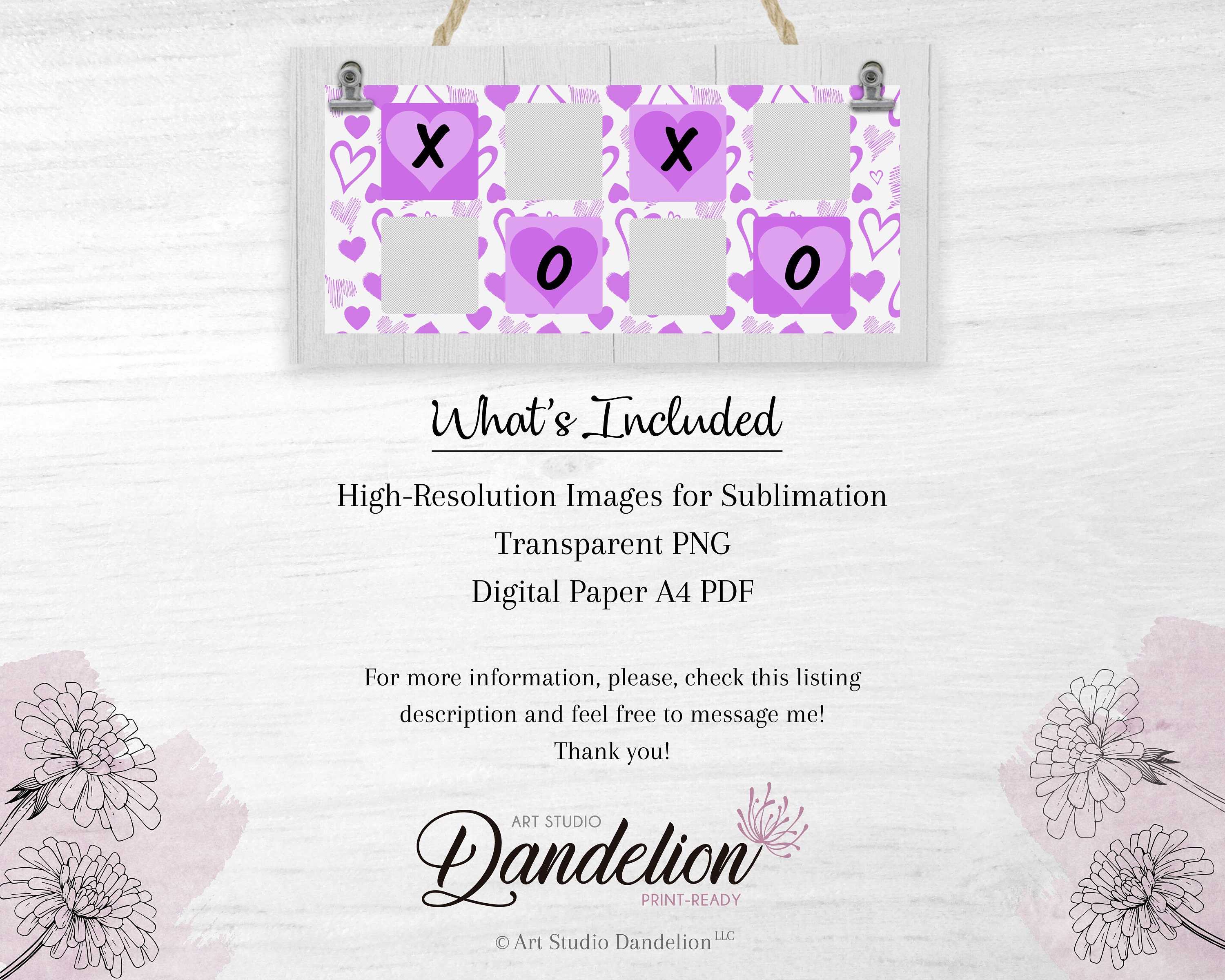 Xoxo Mug Photo Grid Template PNG Sublimation Design Purple - Etsy