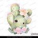 Cute Baby Cactus PNG for Sublimation - Watercolor Cactus & Transparent ...