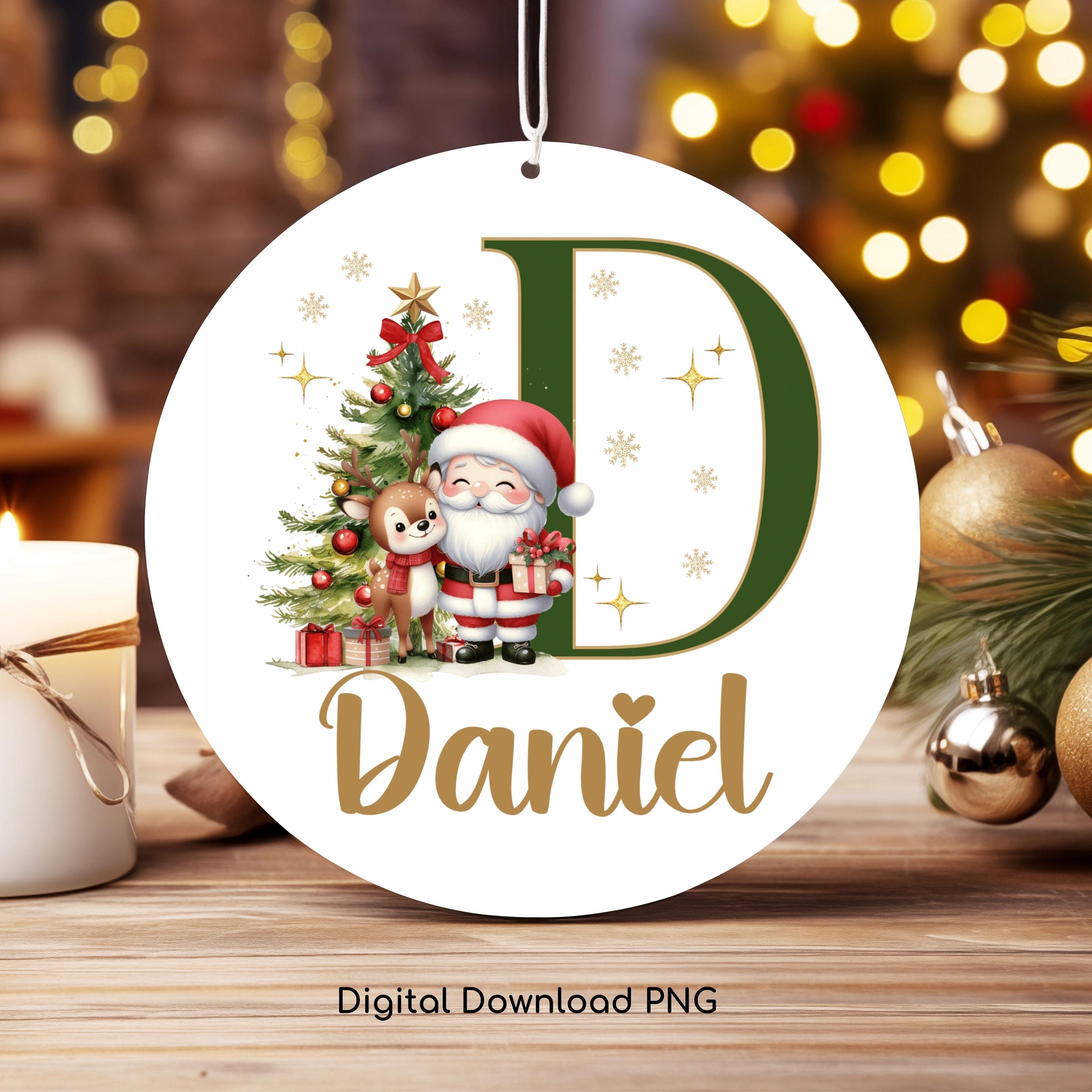 Christmas Alphabet PNG, Santa Initial Letter PNG, Xmas Ornament PNG ...