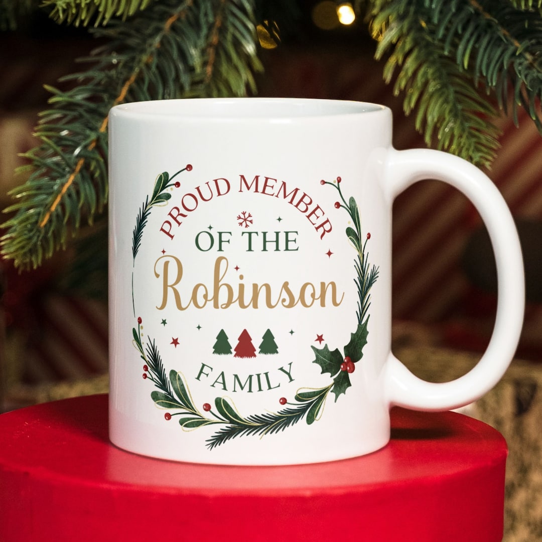 Christmas Personalized Family Mug Design for Sublimation and Transfer ...