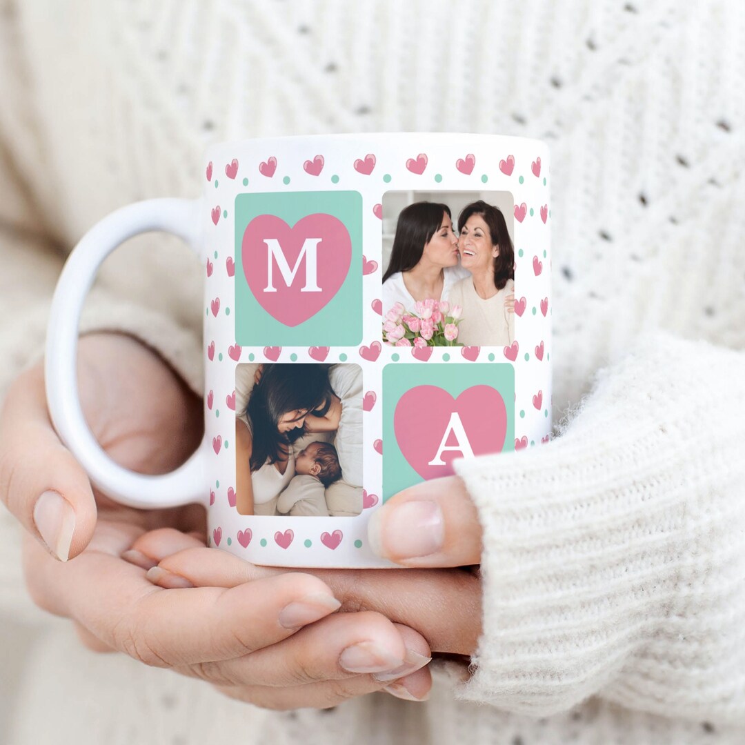 Mama Photo Mug PNG File, Mama Photo Grid Sublimation Digital Paper, Mom ...