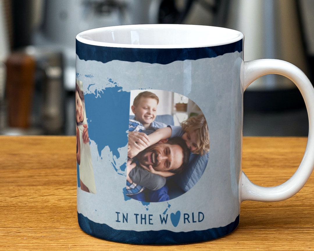 DAD PHOTO Mug Design Sublimation PNG File: "the Best Dad in the World ...