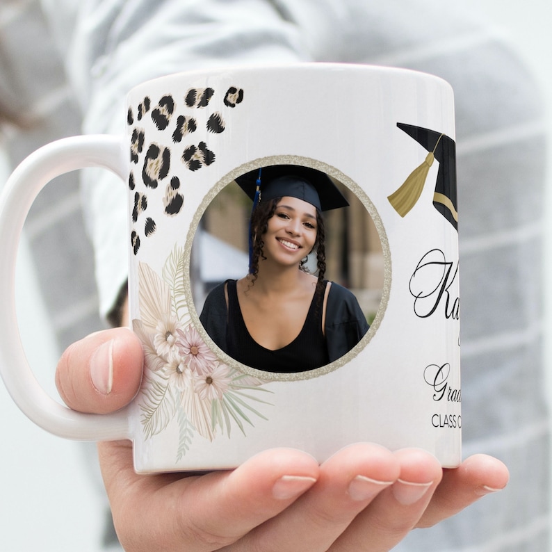 Graduation Photo Mug Design PNG for Sublimation, Graduate Personalized ...