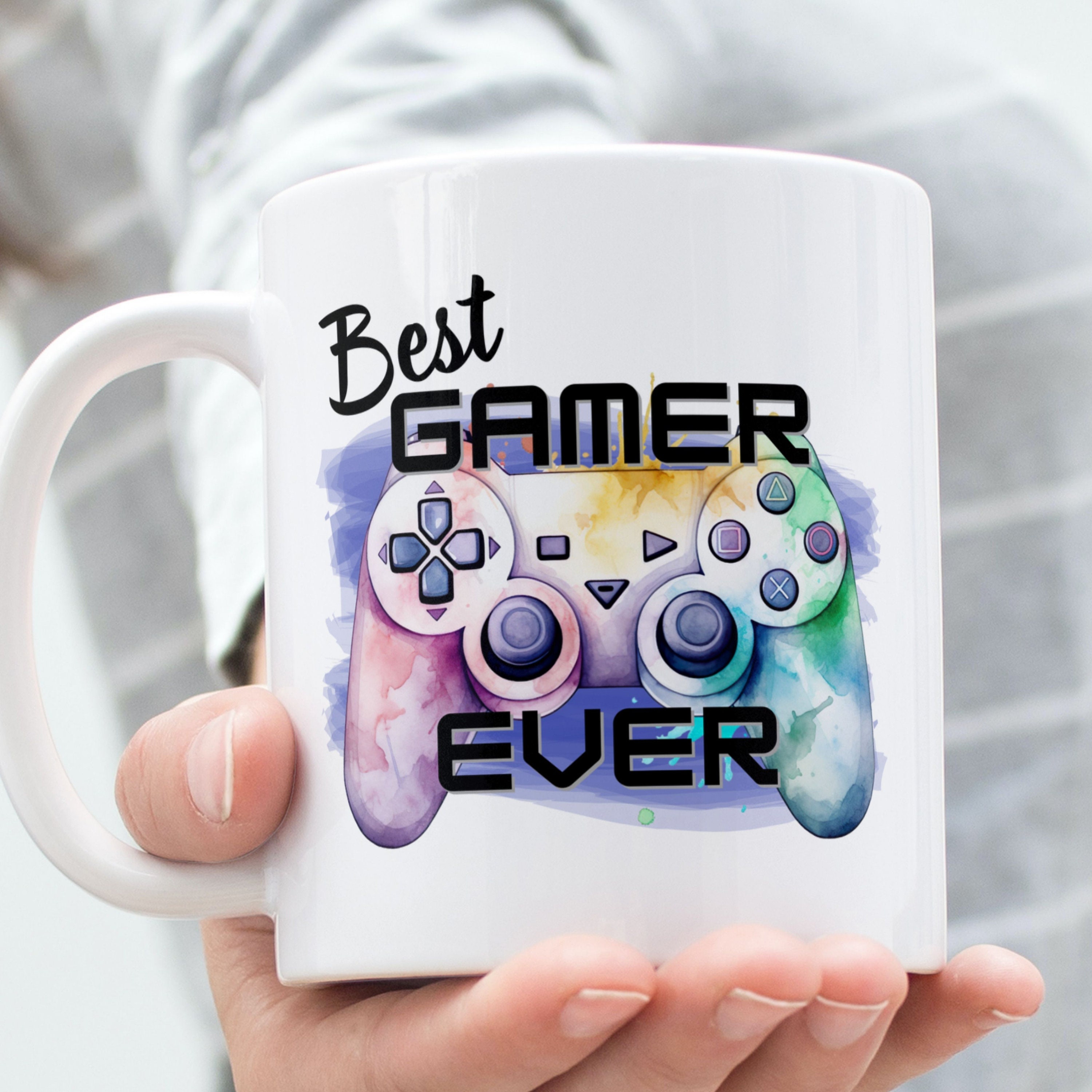 Best Gamer Ever Mug Sublimation PNG Template Gaming Mug Press - Etsy