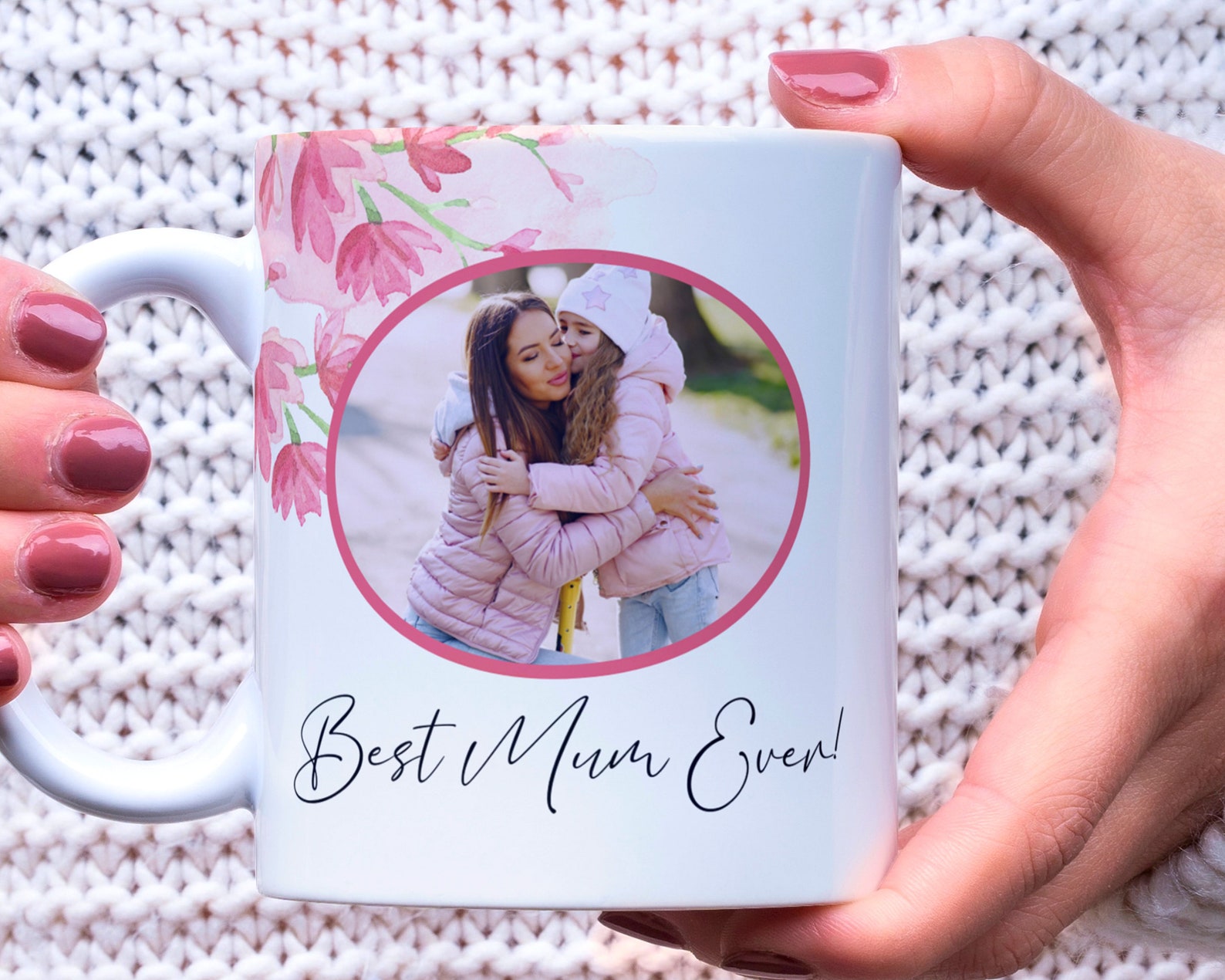 MUM Mug Design Sublimation Floral Best MUM Ever Photo Mug - Etsy