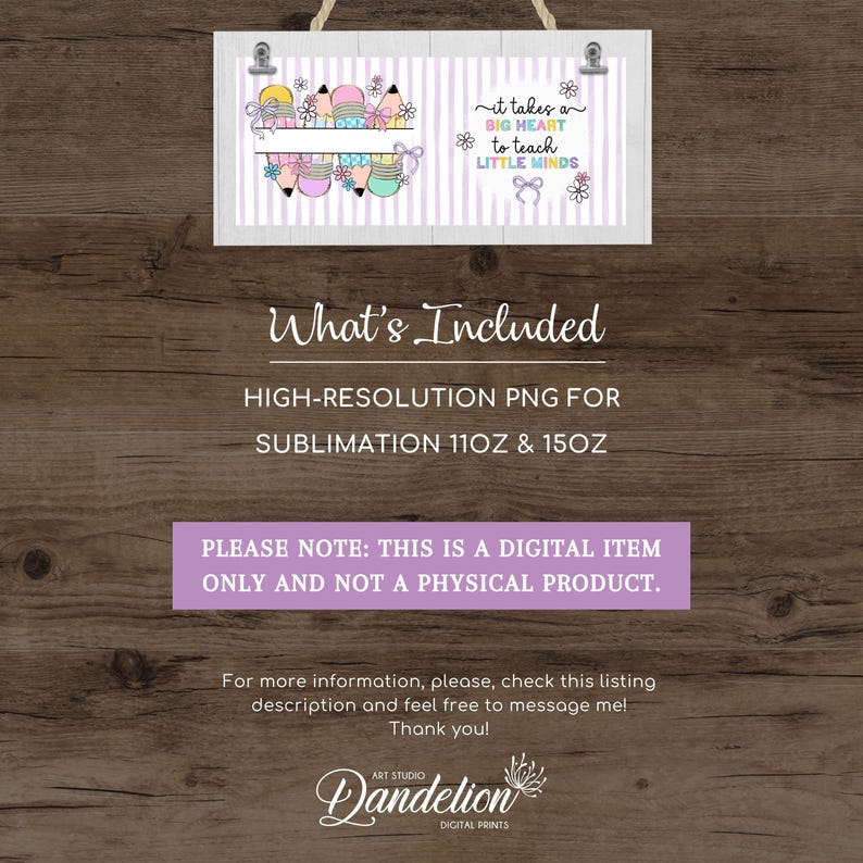 Teacher Mug Wrap, Pencil Name Frame PNG Mug, School Sublimation ...