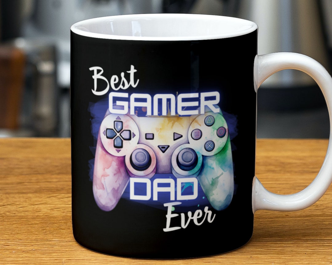 Best Gamer DAD Ever Sublimation Mug Design. Father's Day DIY Gift ...