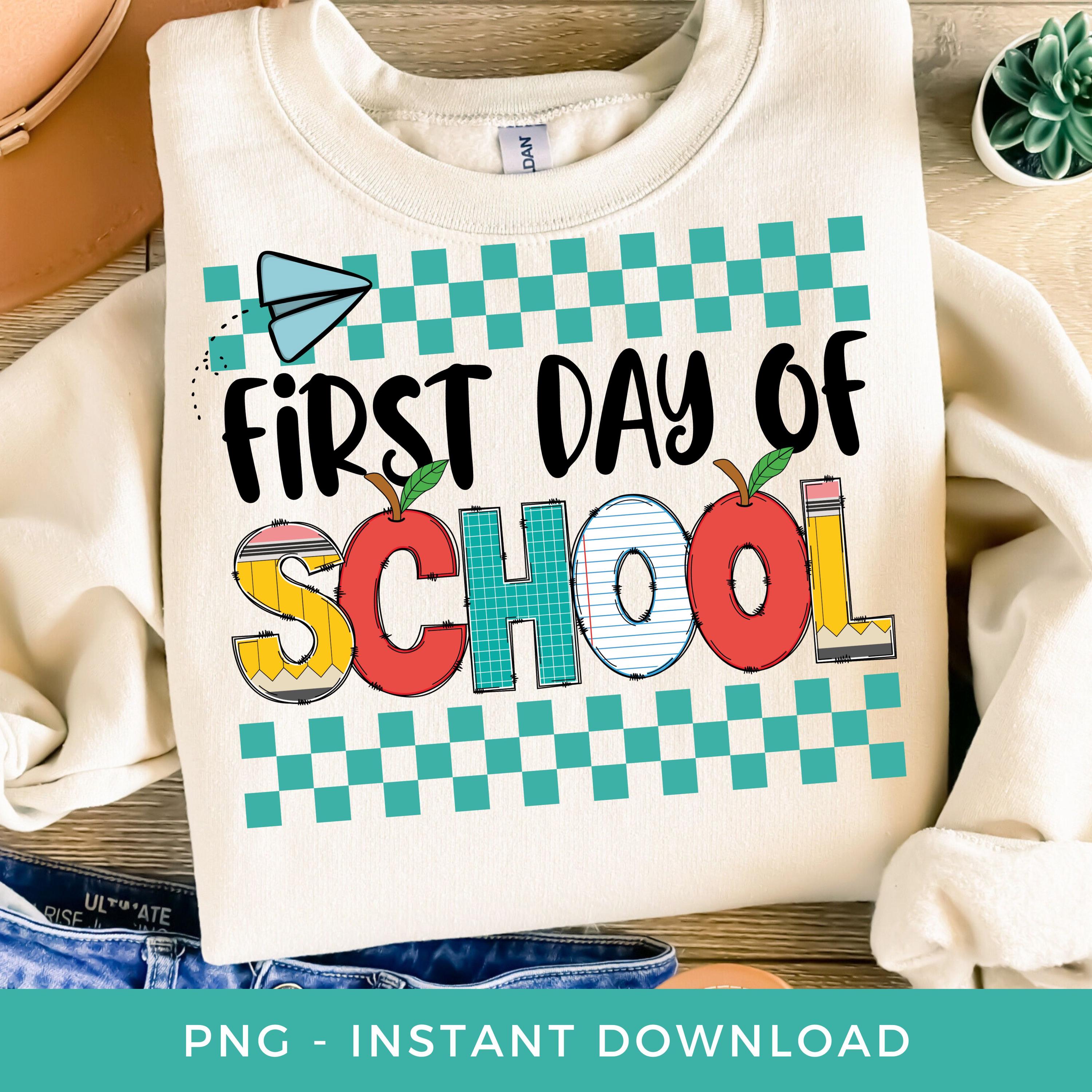 First Day of School PNG, 1st Day of School Clipart, Back to School ...