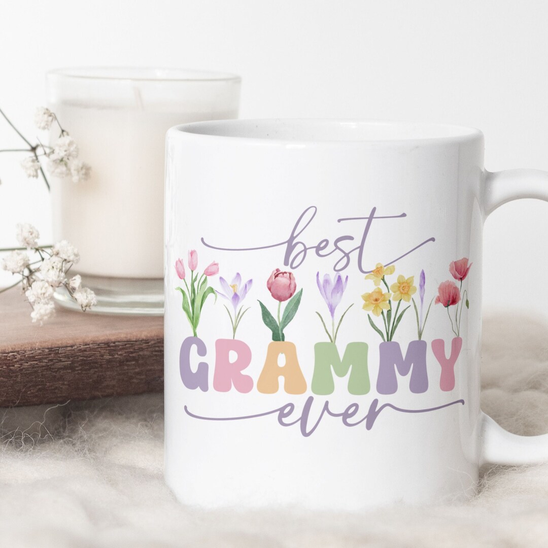Best Grammy Ever Floral Mug Sublimation PNG (digital Download) - Etsy