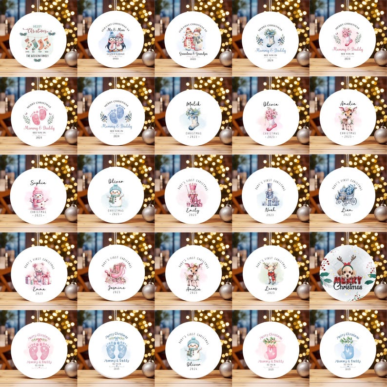 140+ Christmas Bundle PNG, Round Ornament Sublimation, Printable ...