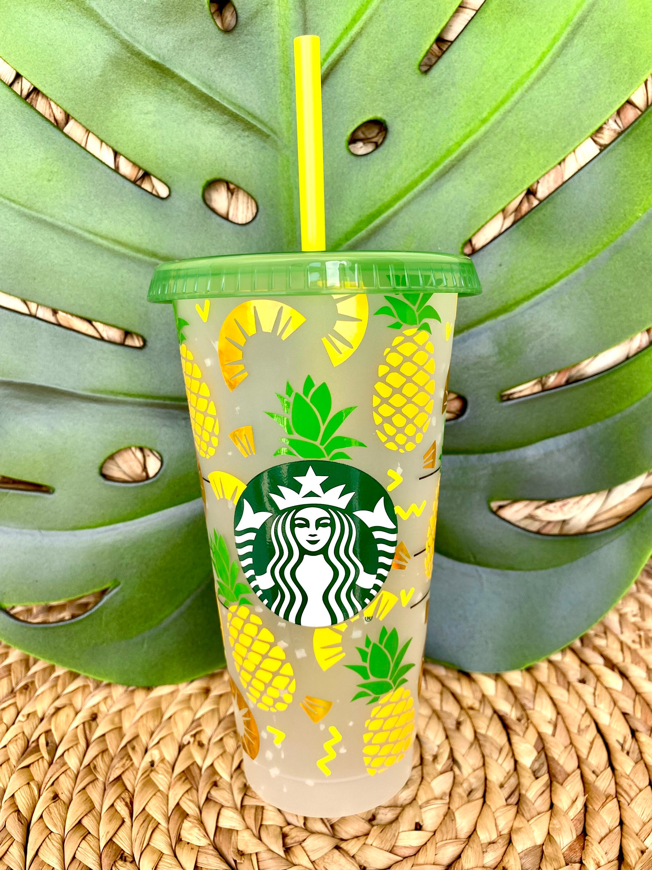 Pineapple Craze on Starbucks Color Changing Confetti Cups | Etsy