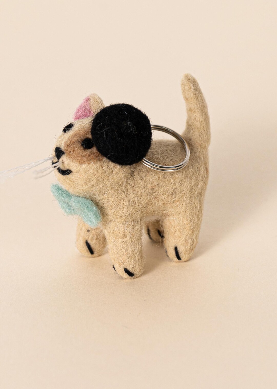 Sophiticat Felt Keyring /felt Cat Keyring/felt Ornament/felt Keyring ...