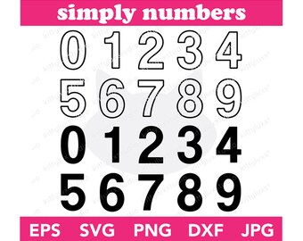 What Numbers Digital Bundle, Instant Download, Number Svg, Eps, Dxf ...