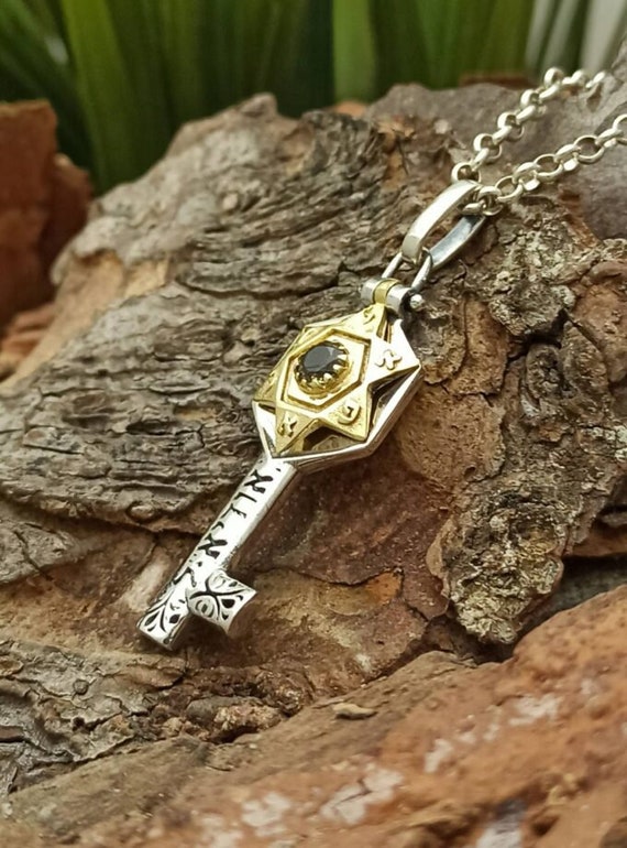 Key of Archangel Uriel Silver Pendant Cross Zultanite | Etsy