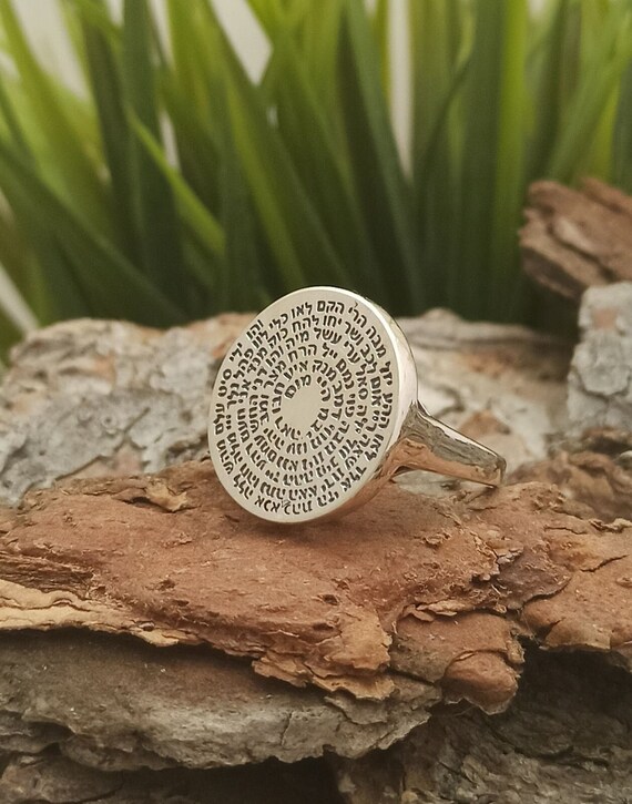 72 Names of God Silver Ring Unisex Silver Ring Kabbalah Ring - Etsy