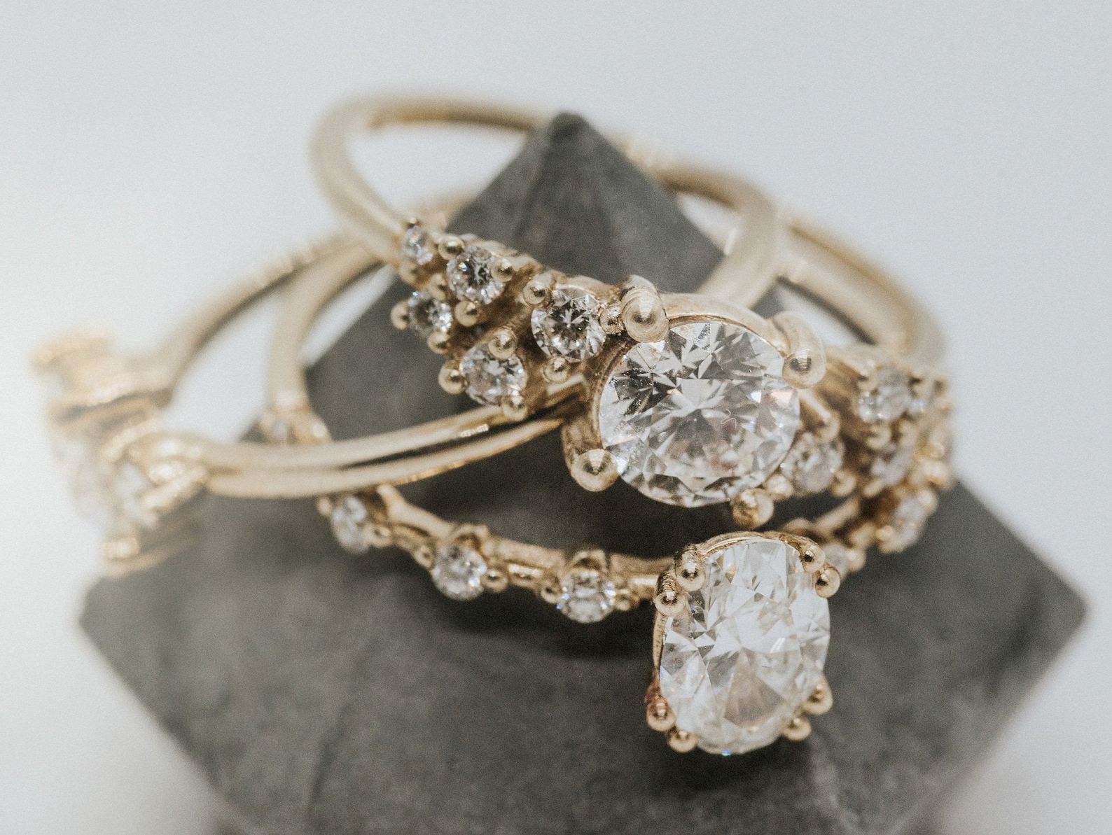 Diamond Aurora Ice Ring // the Ethereal Collection // Dainty | Etsy UK