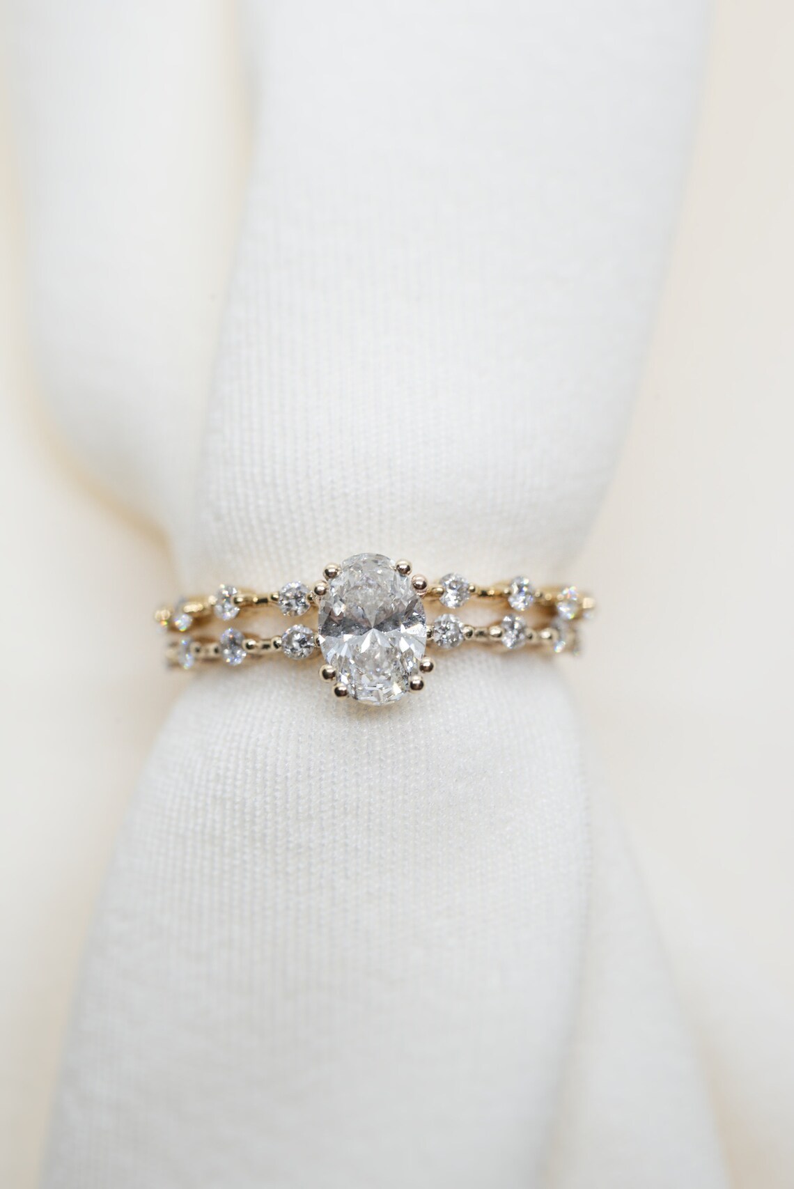 Diamond Aurora Ice Ring // the Ethereal Collection // Dainty - Etsy