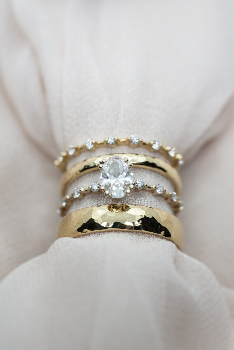 Diamond Aurora Ice Ring // the Ethereal Collection // Dainty - Etsy