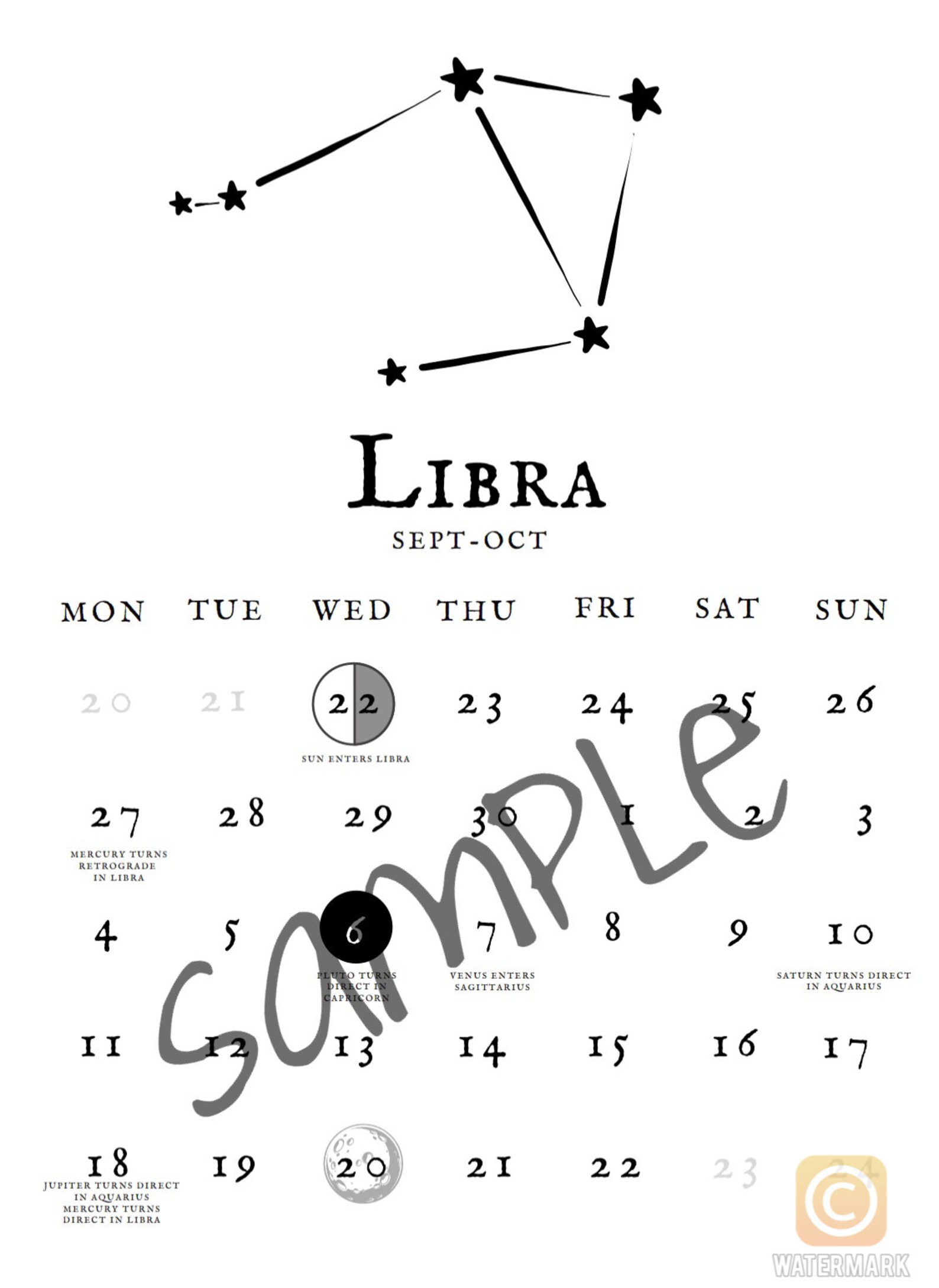 Solstice Calendar Sept 22nd 2021-march 20th 2022 - Etsy