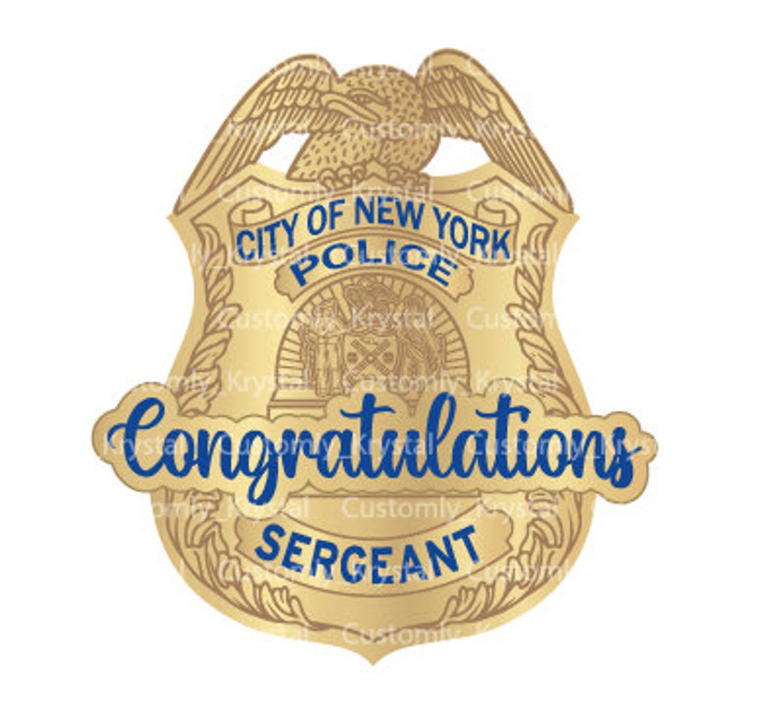 NYPD Sergeant Cake Topper (digital Version) - Etsy