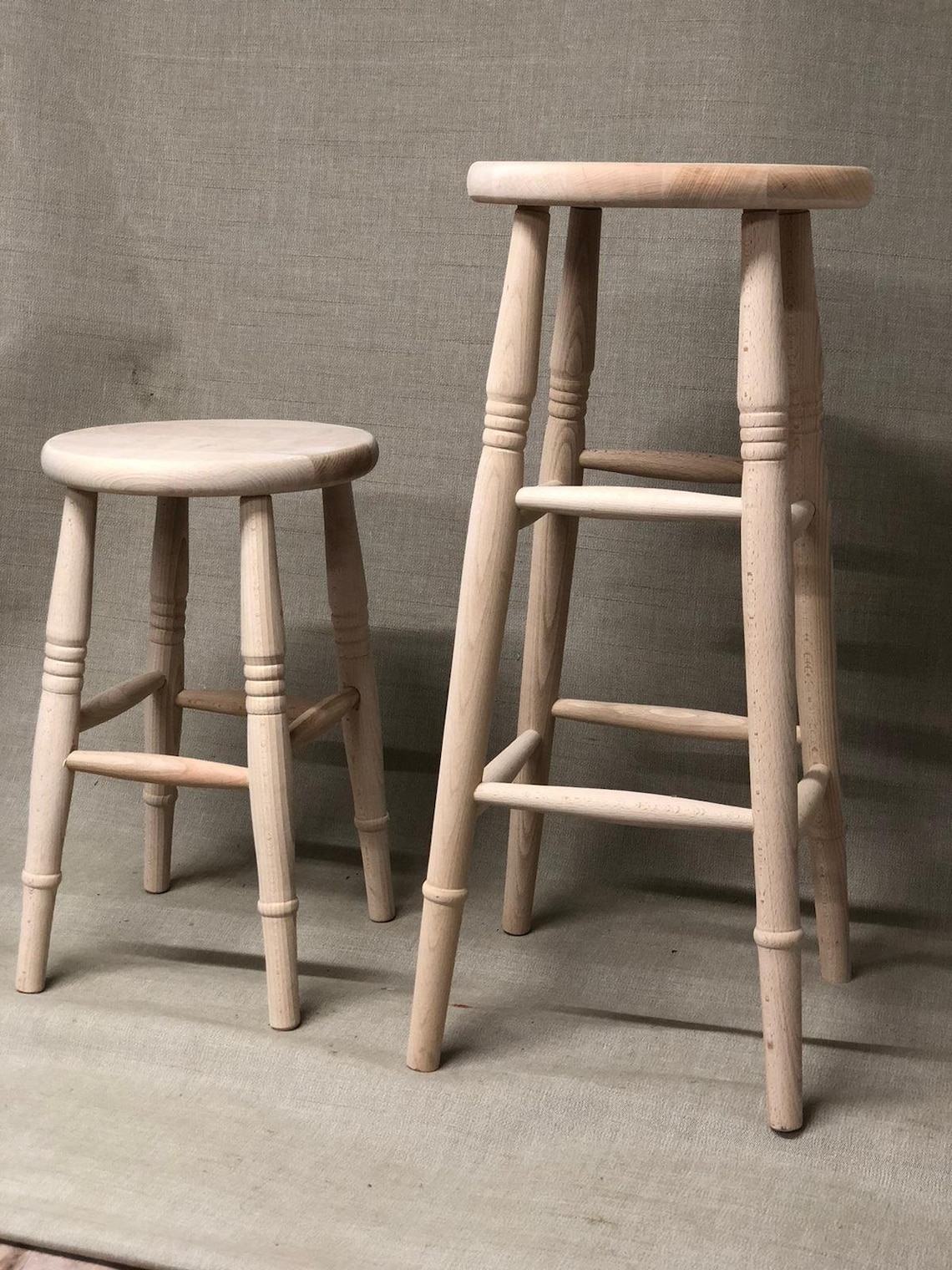 Farmhouse Solid Wood Stool - Etsy UK