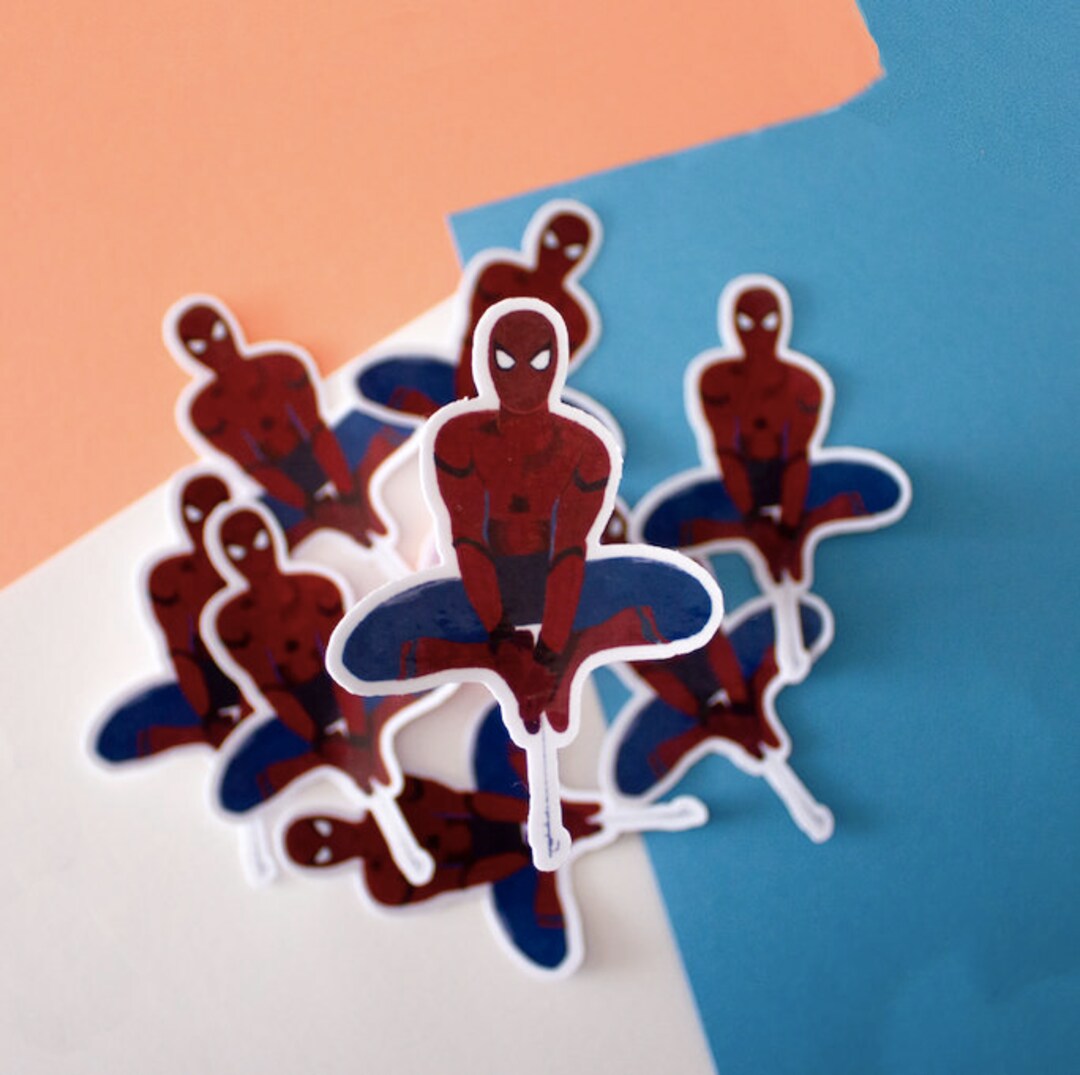 Hanging Spidey || Spidey Sticker - Etsy