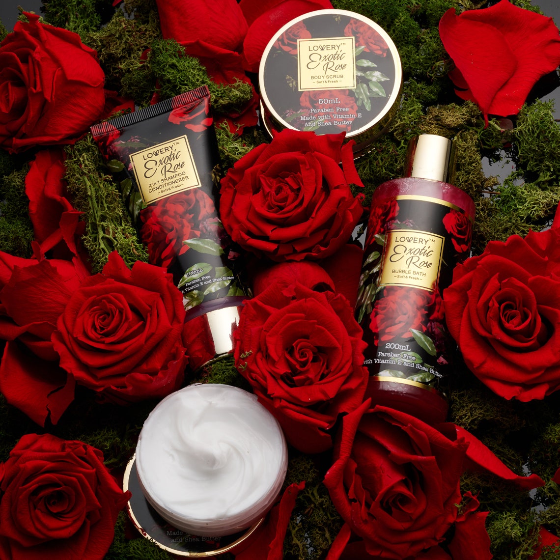 Valentines Spa Gifts for Women, Bath and Body Gift Set, Exotic Rose ...
