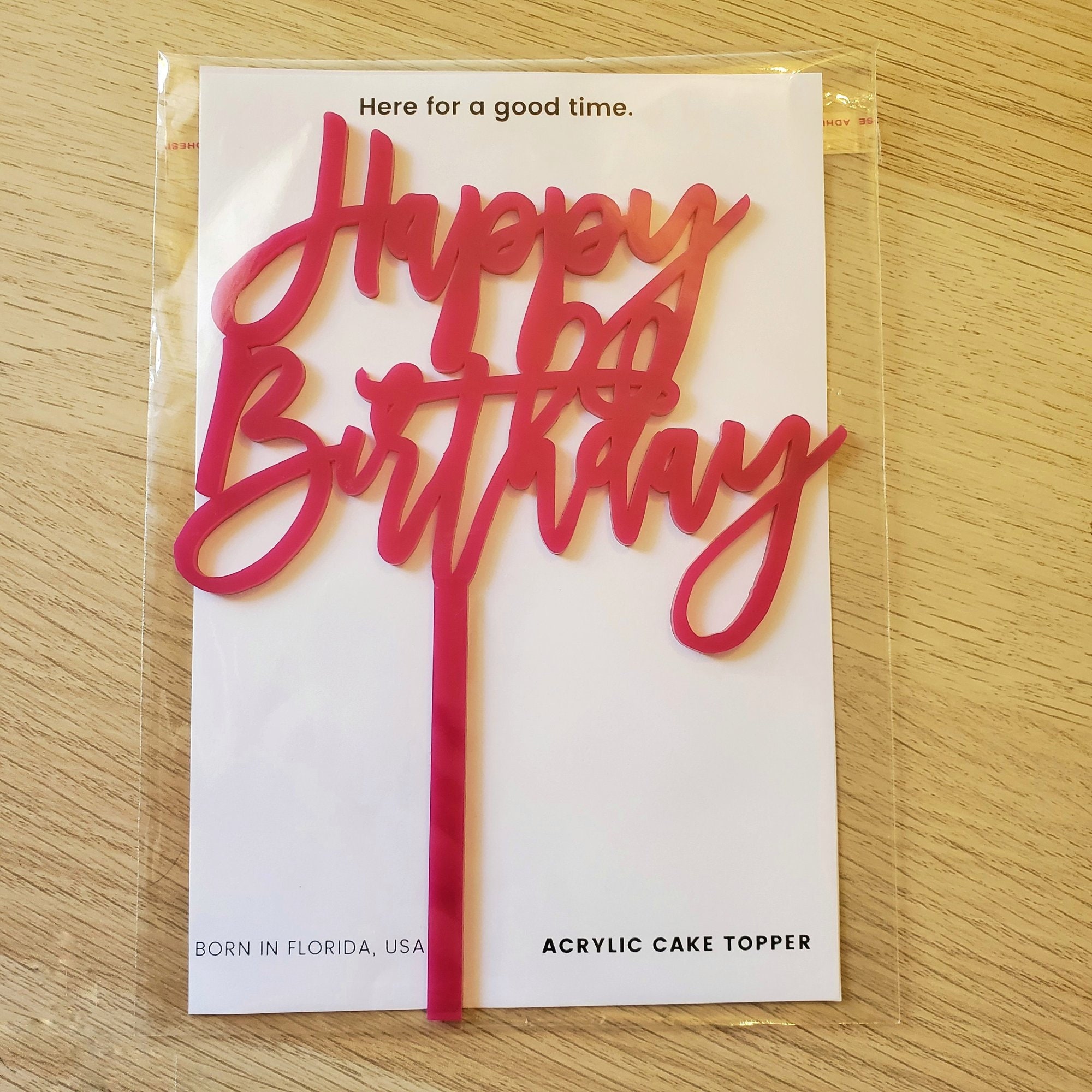 Acrylic Cake Topper Happy Birthday - Etsy