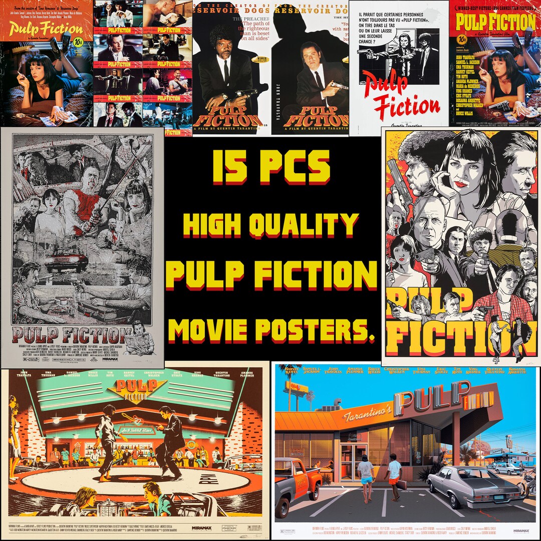 Pulp Fiction Movie Posters – Quentin Tarantino Art Prints (digital ...