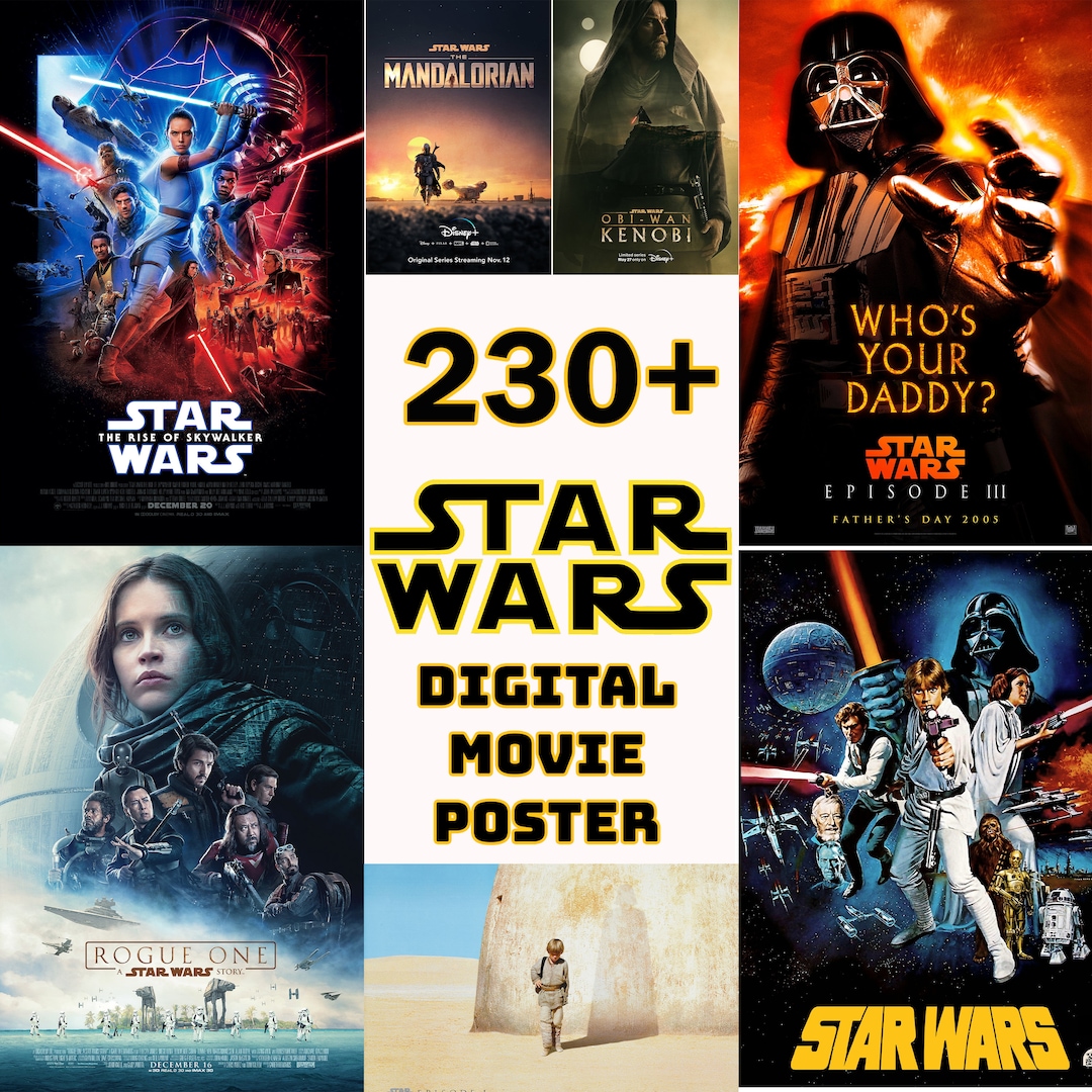 230+ All Star Wars Movies and Series Digital Posters - Jedi - Darth ...