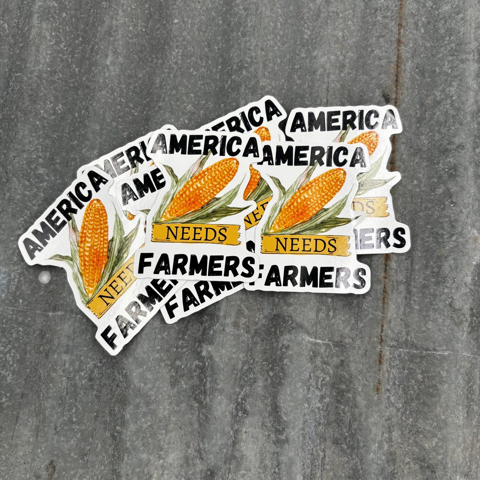 America Needs Farmers Vinyl Sticker, Corn Design - Etsy