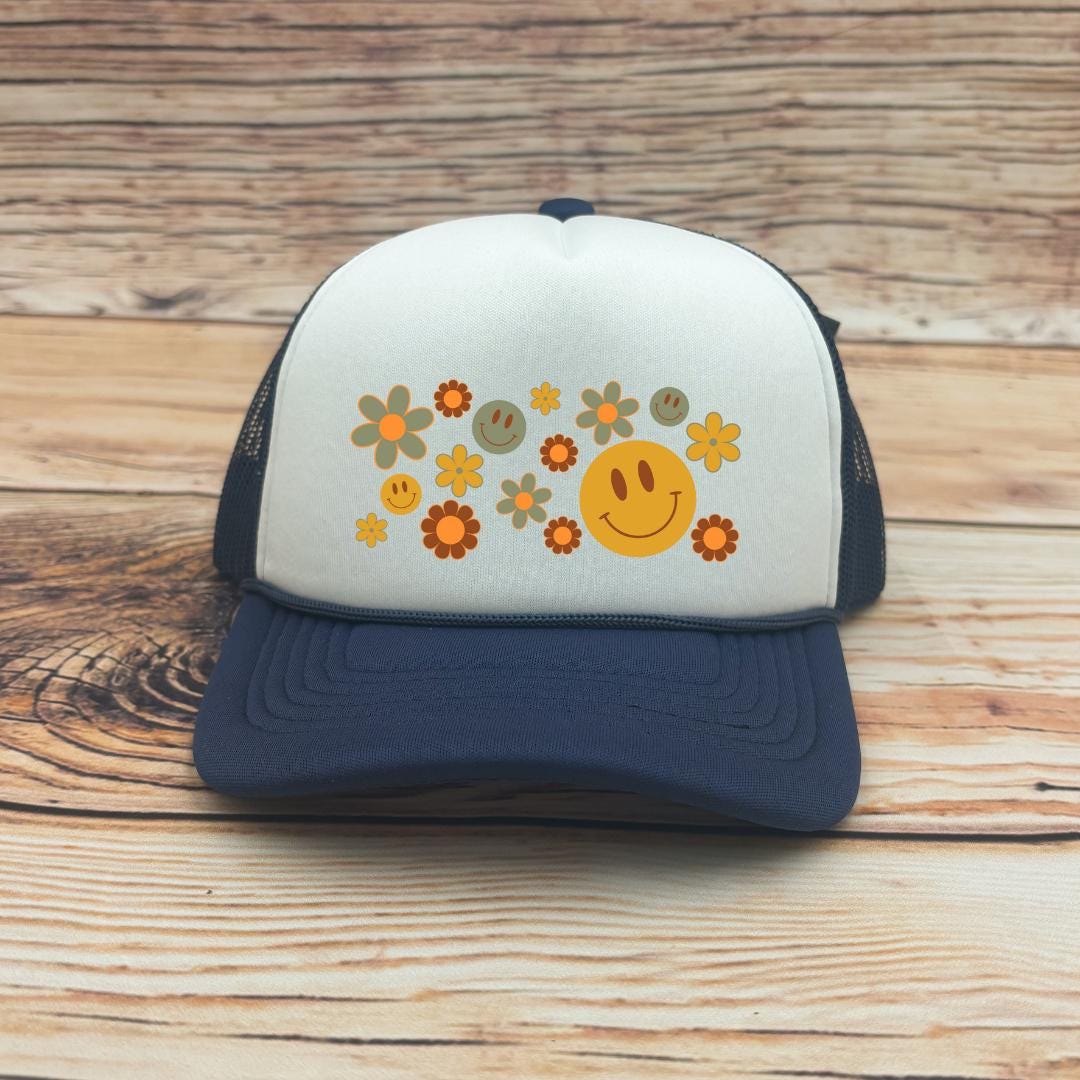 Retro Groovy Girls Trucker Hat, Hippie Children's Hat - Etsy