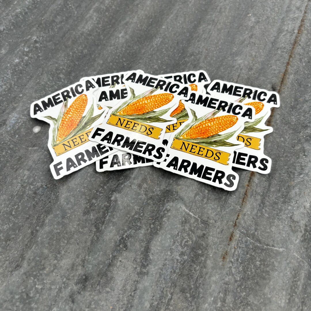 America Needs Farmers Vinyl Sticker, Laptop Sticker, Die-cut Vinyl ...