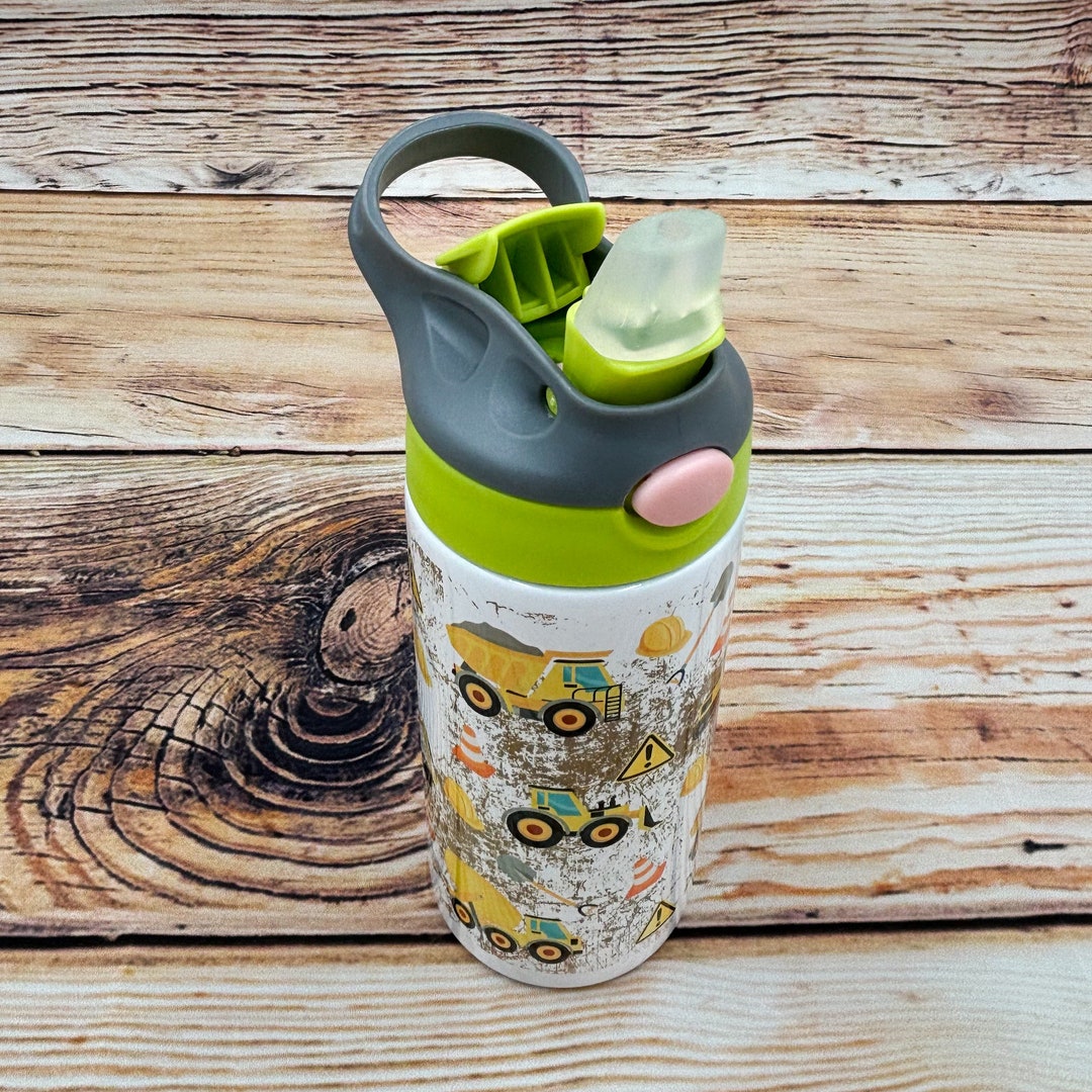 Construction Scene Tractor Childrens Sippy Cup Tumbler, Boy Kids ...