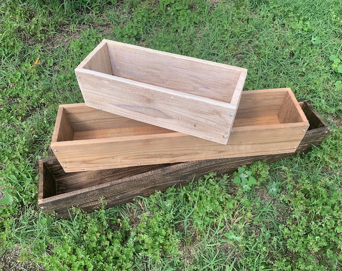 Cedar Planter Box, Reclaimed Wood, Indoor/outdoor Great for Herb ...