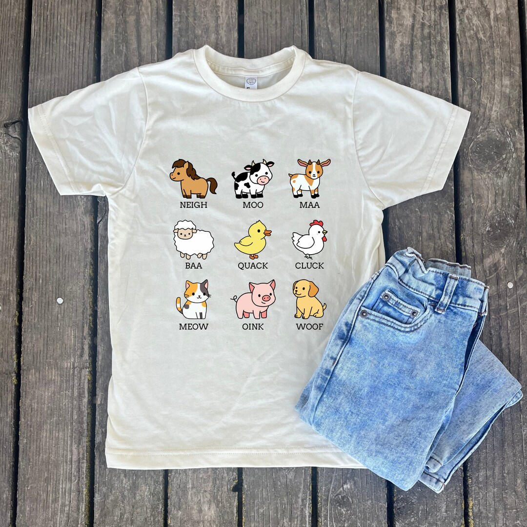 Farm Animals Toddler and Youth Shirt, Old Mcdonald Had a Farm, Cute ...