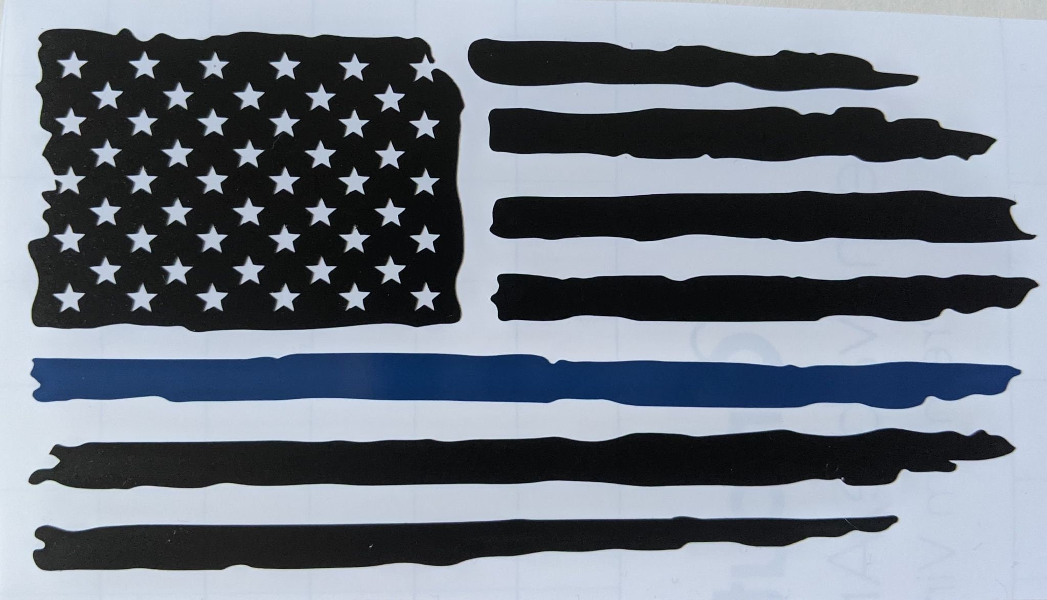 Police Department Support Flag Decal - Etsy