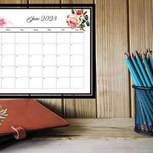 2023 Digital Printable Monthly Calendar - Etsy Canada
