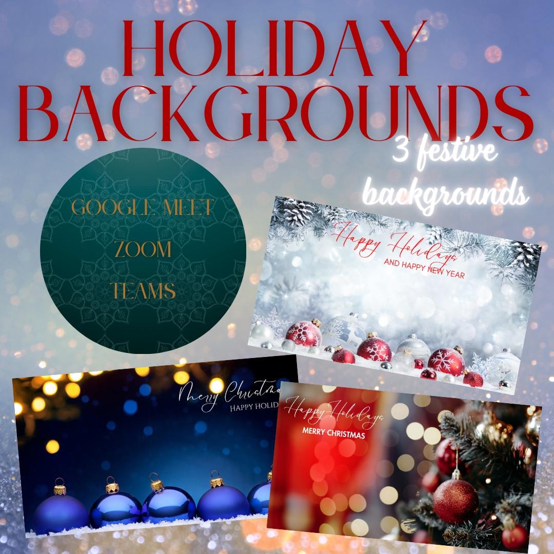 Festive Virtual Backgrounds for Google Meet, Zoom, and TEAMS - Etsy