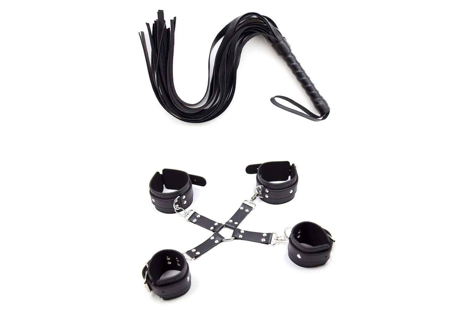 Bondage Kit Beginners BDSM Set Includes Handcuffs, Gag, Choker, , Rope ...