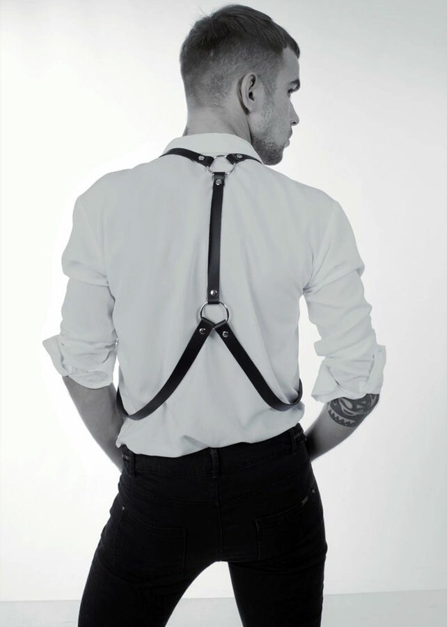 Men's Suspender Harness/ Leather Body Harness/strapy Men Body Belts ...