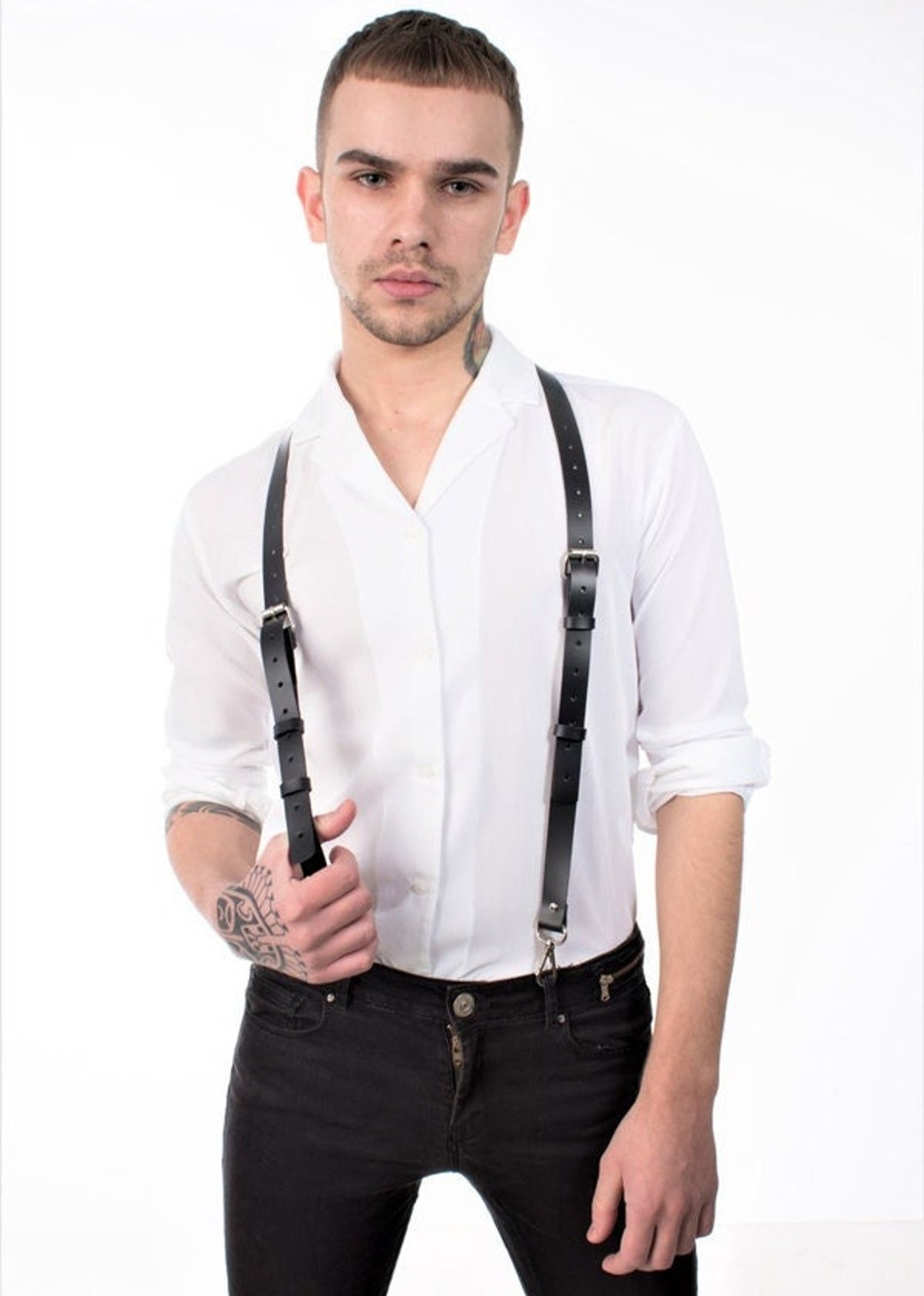 Men's Suspender Harness/ Leather Body Harness/strapy Men Body Belts ...