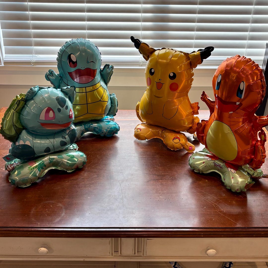 LAST One Until Restocked** Set of 4 Table Top Pokemon Balloon ...