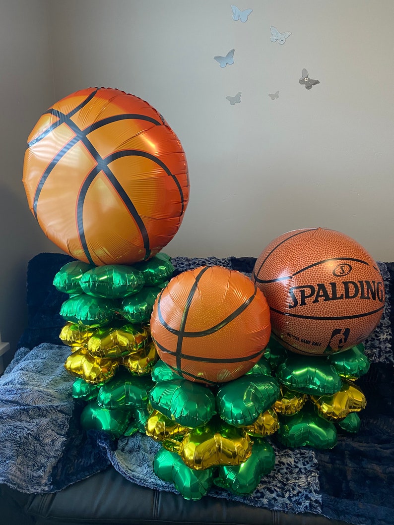 Basketball Party Balloon Stacks Kit - Etsy