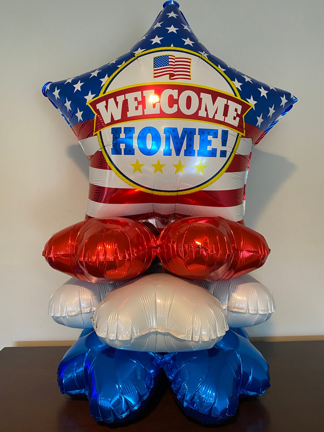 Welcome Home Red White Blue Balloon Bunch Kit - Etsy