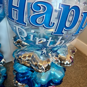 3 Blue Balloon Stacks Party Decor Kit - Etsy